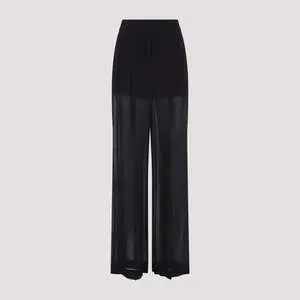 Alberta Ferretti Semi-sheer Georgette Pants