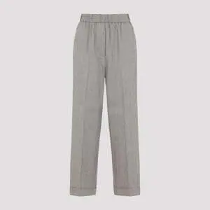 Peserico Pinstripe Cotton/linen Twill Trousers