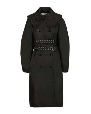 GANNI Double-breasted Belted Trench Coat - Black