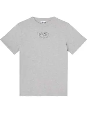 GANNI Relaxed Fit Organic Cotton T-shirt - Grey