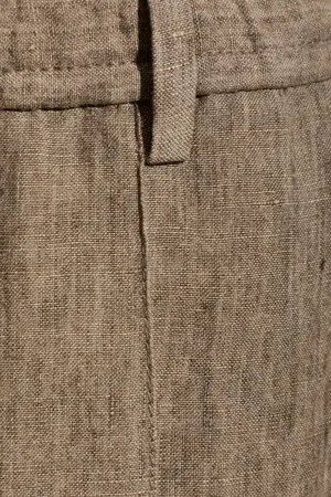 Emporio Armani Linen Pants With Stitching On The Legs