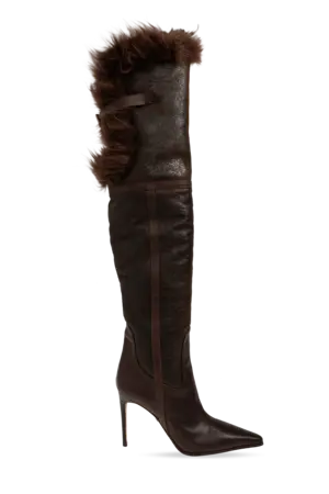 Dsquared2 Heeled Boots With Fur - Brown