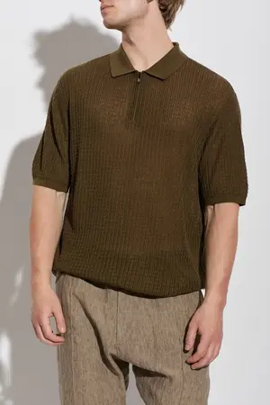 Emporio Armani Polo With A Decorative Weave