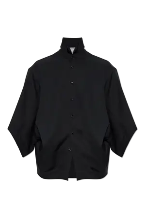 Bottega Veneta Oversized Wool Shirt - Black