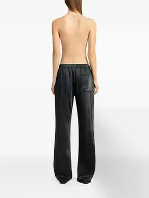 COURREGES Illusion Crinkled-satin Bodysuit
