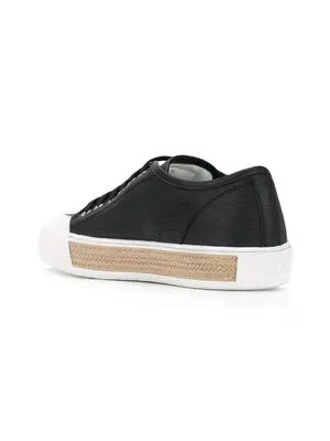 TOD'S Classic Leather Lace-up Sneakers With Cap Toe And Braided Trim