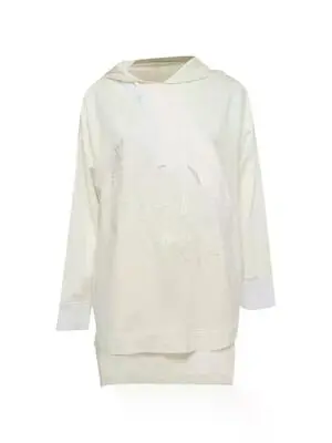 Fendi Logo Sequin-embroidered Hoodie - Neutrals