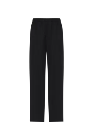 Bottega Veneta Wool Trousers With Crease - Black
