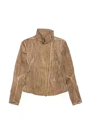 ISAAC SELLAM EXPERIENCE Beige Crinkled Effect Jacket