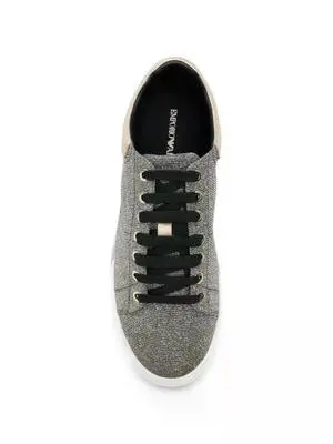Emporio Armani Glitter Effect Logo Patch Sneakers
