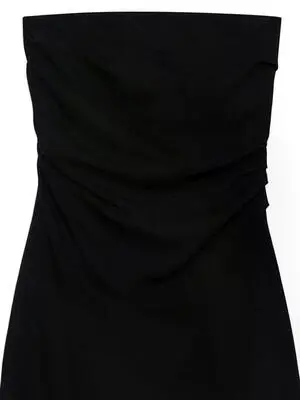 ANINE BING Tyla Strapless Gathered Midi Dress