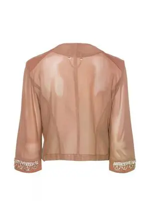 TIMOTEA Crystal Embellished Mesh Panel Jacket