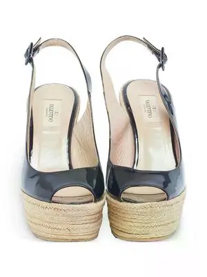 Valentino Garavani Patent Leather Espadrille Sandals