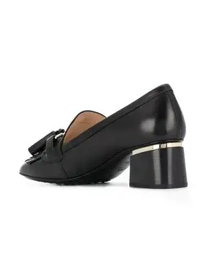 TOD'S Leather Loafers With Chain Detail
