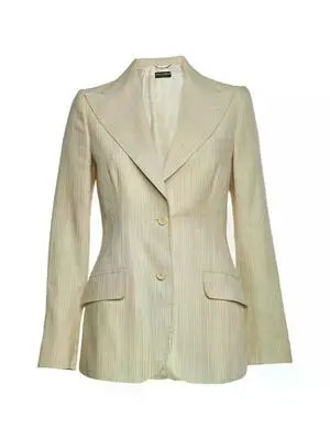Dolce & Gabbana Striped Single-breasted Blazer - Neutrals
