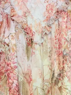 Zimmermann Botanica Smocked Mini Dress