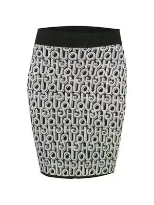 BOSS Logo Intarsia Mini Skirt - Black