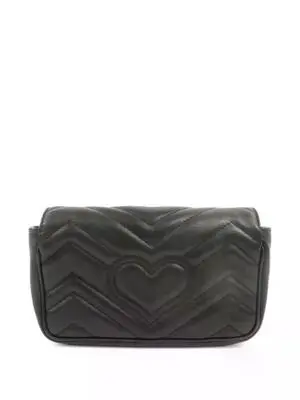 Gucci Gg Marmont Super Mini Shoulder Bag - Black