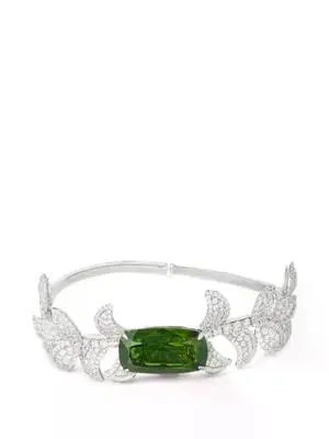 MIO HARUTAKA Ivy Green Tourmaline And Diamond Bracelet - Silver