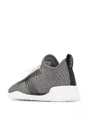 TOD'S Ribbed Glitter Lace-up Sneakers
