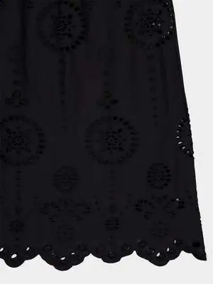 Matteau Strapless Knit And Broderie Midi Dress