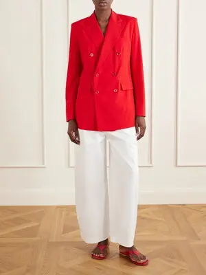 Ralph Lauren Ramona Double-breasted Wool-blend Blazer