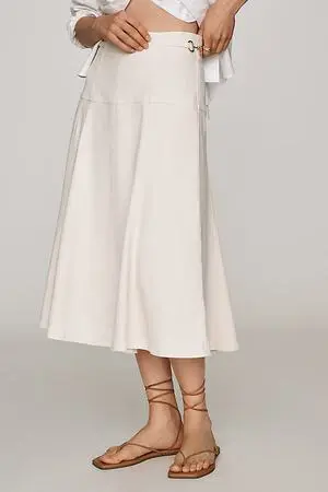 Maeve Waisted Denim Skirt