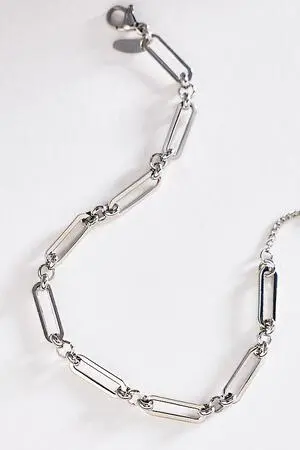 Anthropologie Water-resistant Paperclip Link Bracelet - Silver