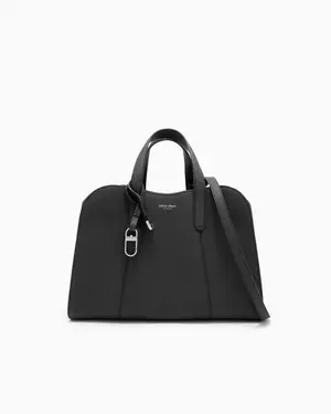 Giorgio Armani Grained Leather Handbag - Black