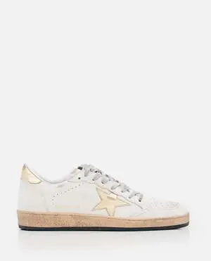 GOLDEN GOOSE Ballstar Leather Sneakers - Bianco