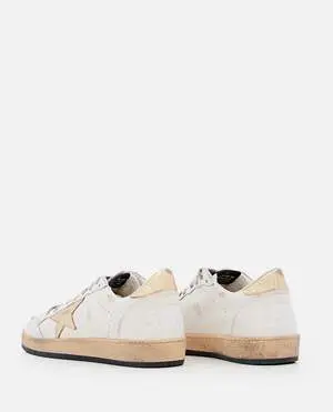 GOLDEN GOOSE Ballstar Leather Sneakers - Bianco