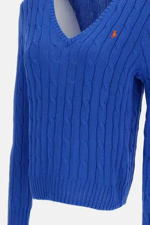 Polo Ralph Lauren V-neck Cable Knit Sweater - Azzurro