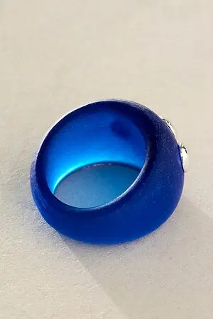 Free People Marlowe Resin Ring - Navy