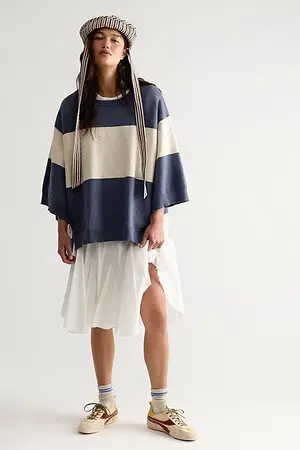 Free People We The Free Eugene Pullover - Navy Combo