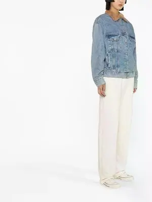 Moschino Shearling Collar Denim Jacket