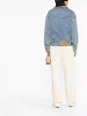 Moschino Shearling Collar Denim Jacket