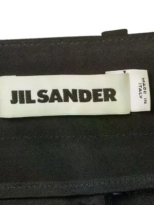 JIL SANDER Black Wool Flared Trousers