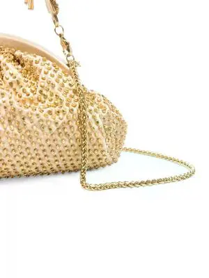 SLO_HAND_MADE Bead-embellished Clutch Bag - Gold