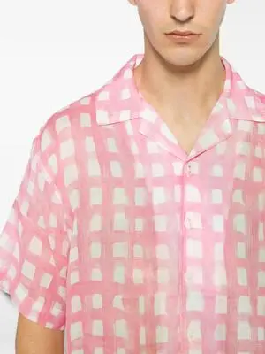 BONSAI Check-pattern Bowling Shirt