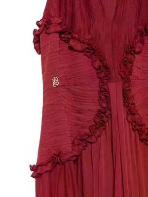 BABYLONE PARIS Ruffled Halterneck Maxi Dress