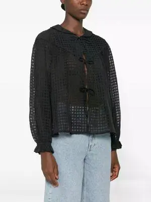 Stine Goya Gingham Tie-fastening Blouse