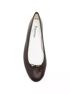 Repetto Dark Ballet Flats With Bow Detail - Brown