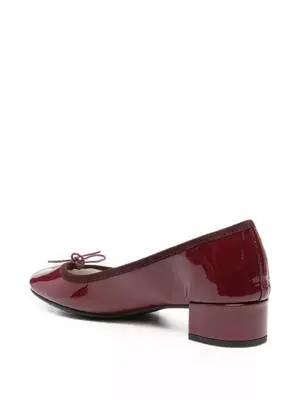 Repetto Burgundy Bow Detail Pumps
