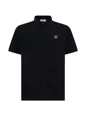 Stone Island Logo-patch Short-sleeve Polo Shirt