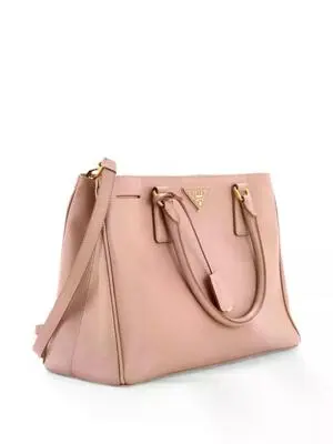 Prada Saffiano Leather Medium Tote Bag - Neutrals