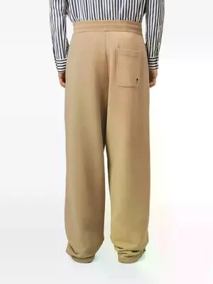 AMI Paris Cotton Track Pants With De Coeur - Neutrals
