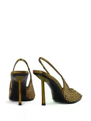 LE SILLA Gilda Crystal-embellished Slingback Pumps