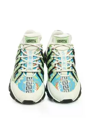 Versace Trigreca Floral Canvas Sneakers