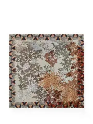 PIERRE-LOUIS MASCIA Cialda Floral-print Scarf - Neutrals