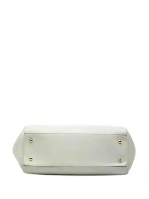 Loewe Leather Heritage Tote Bag - White